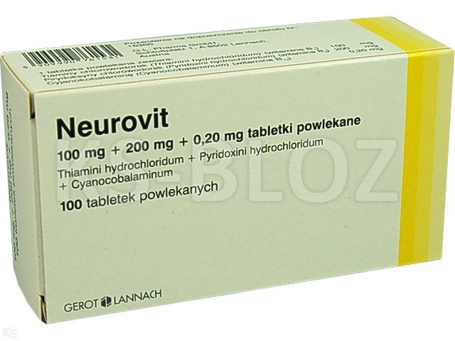 Neurovit - ulotka (dawkowanie, zastosowanie, interakcje) - KtoMaLek.pl
