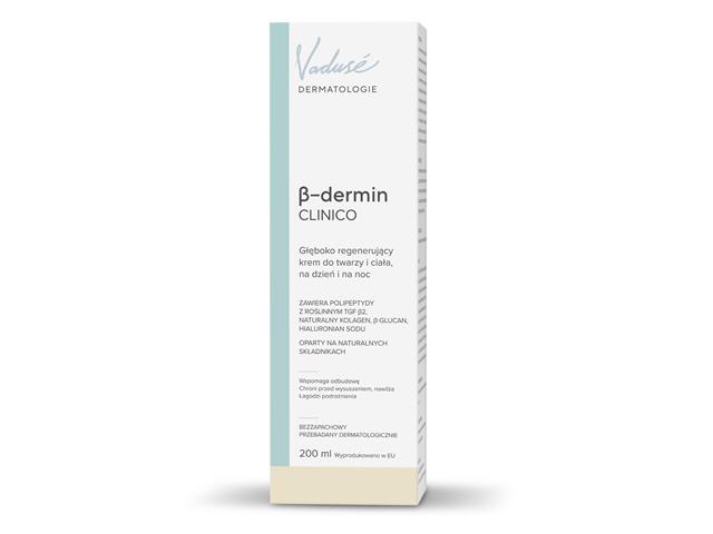 Vadusé DERMATOLOGIE ß-dermin CLINICO - ulotka (dawkowanie, zastosowanie ...